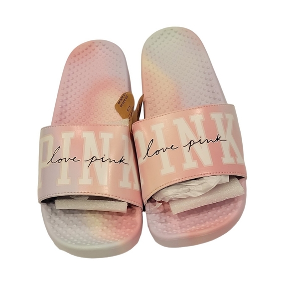 PINK Victoria's Secret | Shoes | Nwt Vs Pink Love Pink Slides S L ...